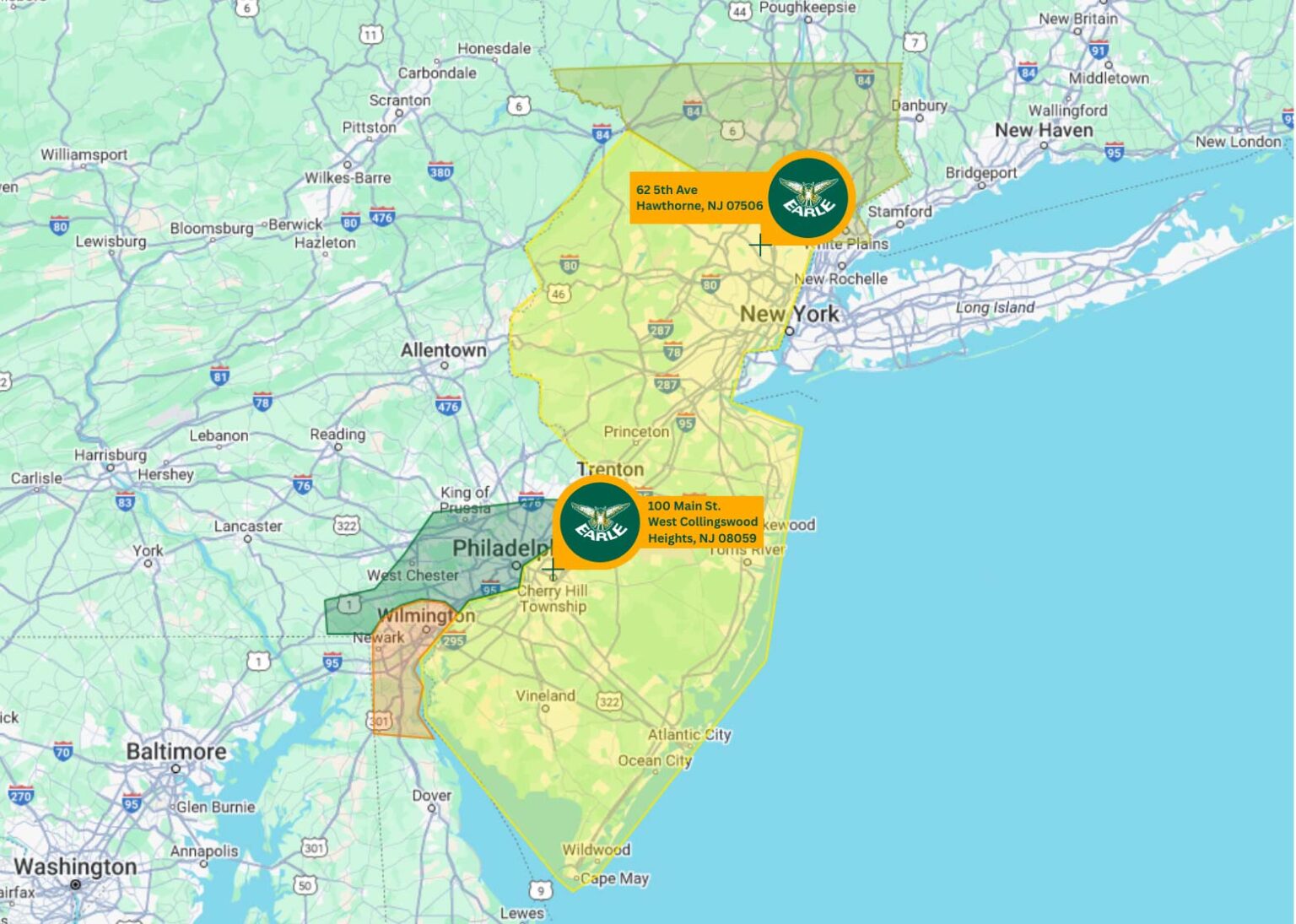Contact Us in West Collingswood Heights NJ – Earle American
